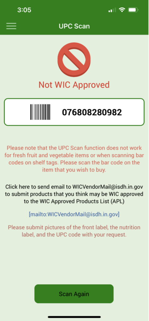 INWIC Mobile App Quick Reference Guide - Indiana Wic