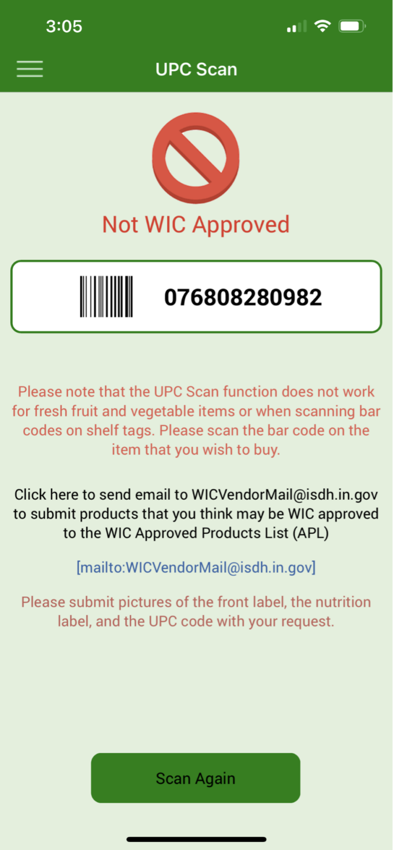 INWIC Mobile App Quick Reference Guide - Indiana Wic
